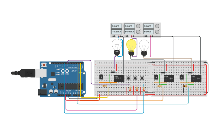 Circuit design RELE - Tinkercad