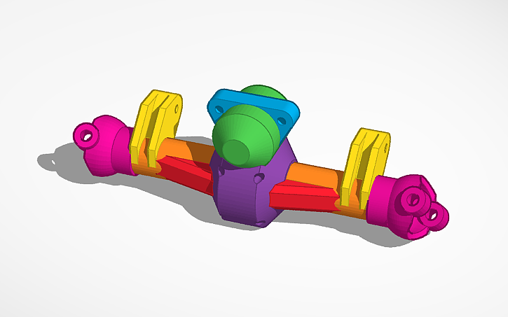 3D design Axle Demo for Ravager K6 - Tinkercad