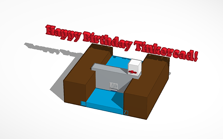 3D design Mini Dam :D - Tinkercad