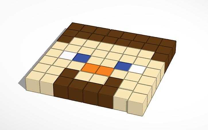 3D design Minecraft Steve - Tinkercad