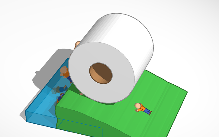 3D design the revenge of the toilet paper | Tinkercad