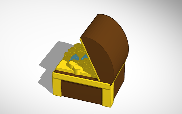 3D design Treasure chest - Tinkercad