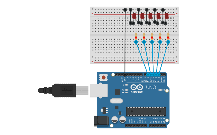 Circuit design Serial Input - Tinkercad Circuit design Serial Input - Tinkercad