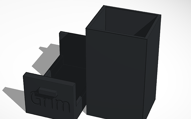 3D design sliding box - Tinkercad