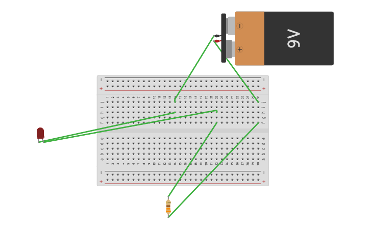 Circuit Design Simple Led Glow Fixed Value Resister Tinkercad