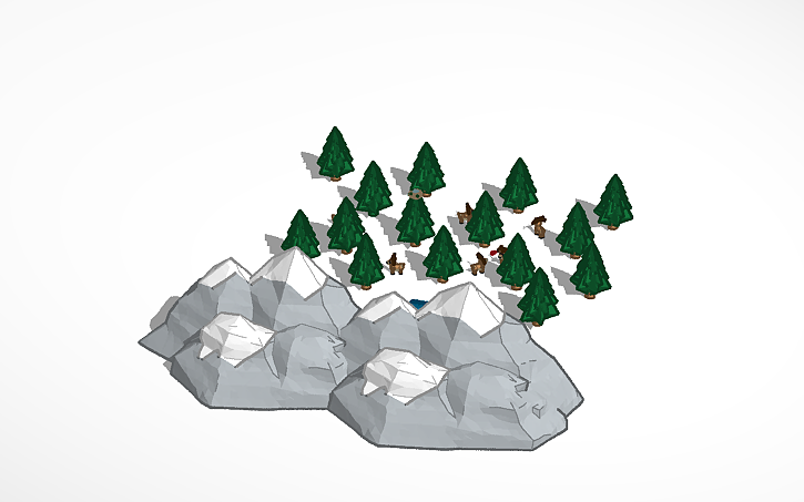 3D design forest - Tinkercad