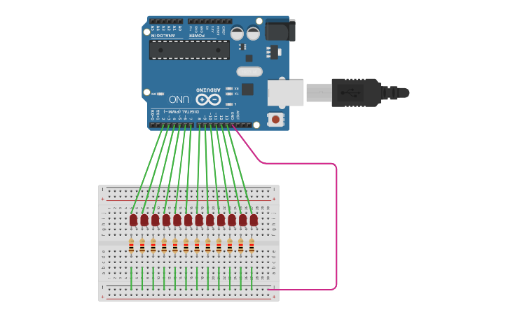Circuit design pulsadores 3 | Tinkercad