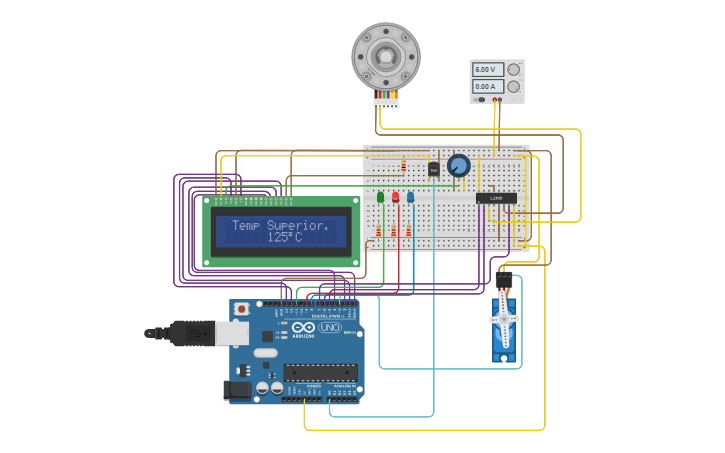 Circuit design control de temp 2 | Tinkercad