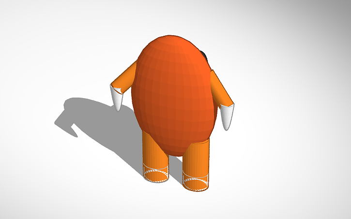 3D design Sad Standing Creature | Tinkercad