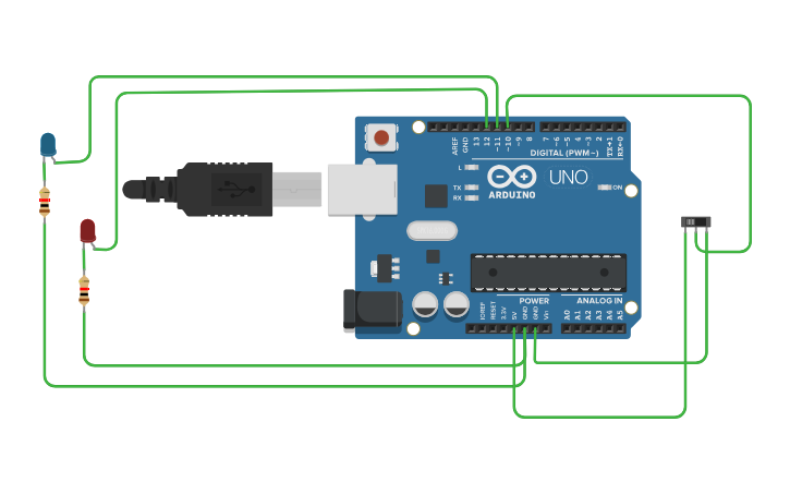 Circuit design Uso de Switch en Arduino - Tinkercad