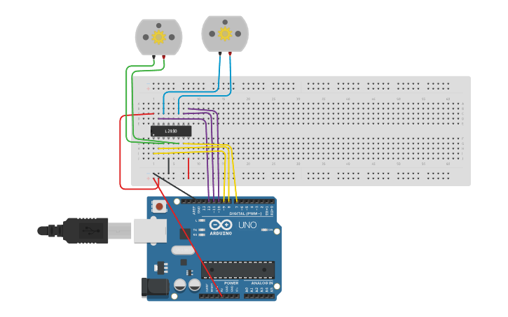 Circuit design Tank Drive Demo - Tinkercad
