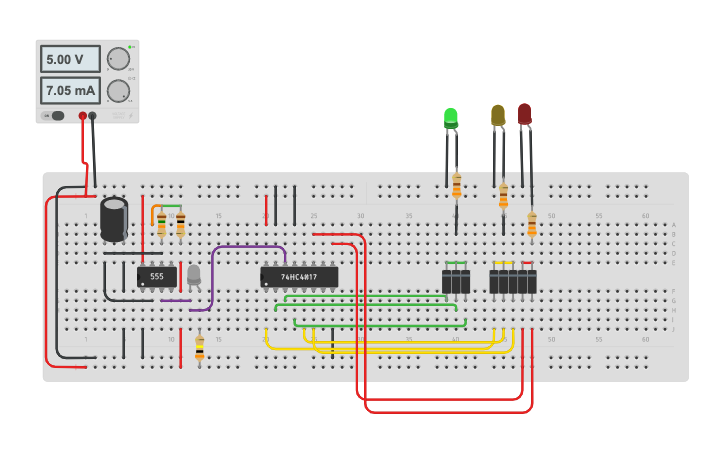 Circuit Design Ci 555 Semaforo Tinkercad