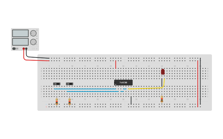 Circuit design AND GATE USING NAND GATE - Tinkercad