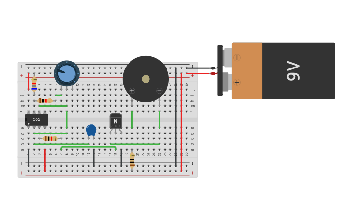 Circuit design Generador de Sonido | Tinkercad