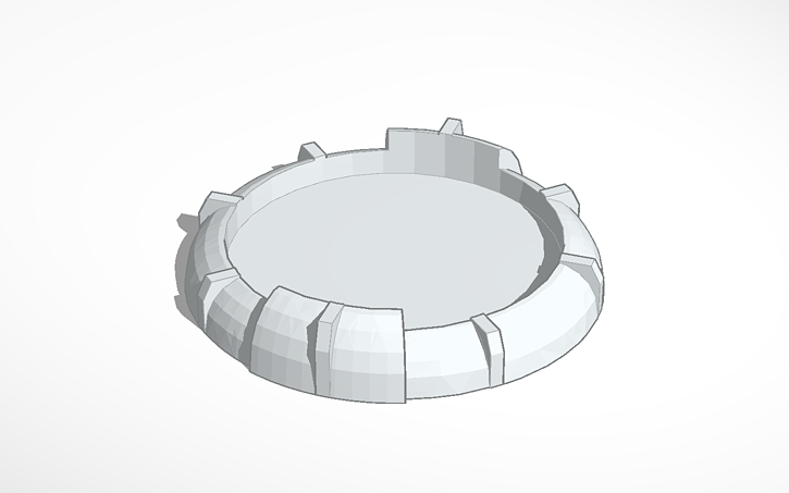 3D design 30mm Naval Ship Base - Tinkercad
