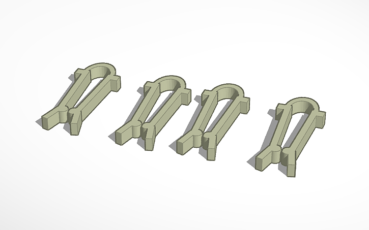 3D design Grapas para cubo basura - Tinkercad