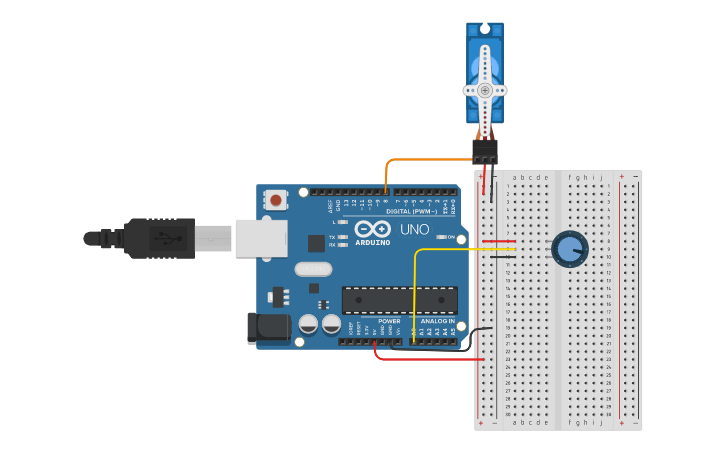 Circuit Design Proj 4 Servo Com Arduino Tinkercad 5959