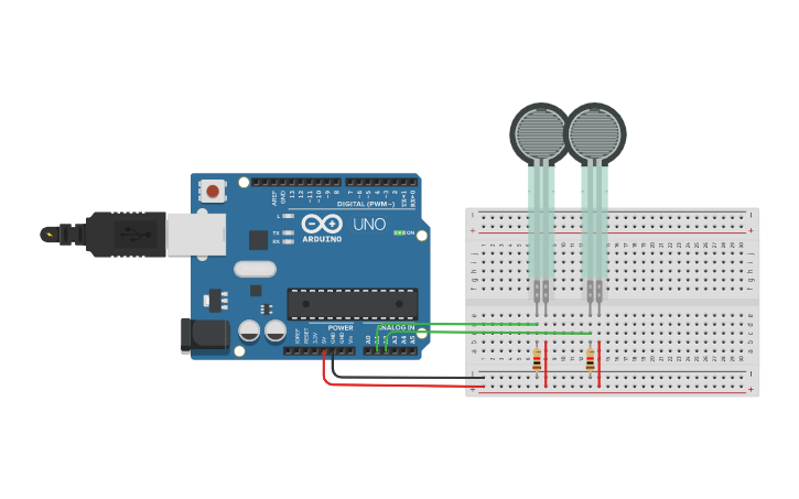 Circuit design Flow Rate Measurement - Tinkercad