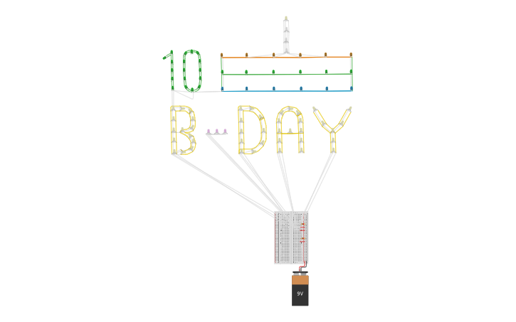 Circuit design Happy Birthday TinkerCad | Tinkercad