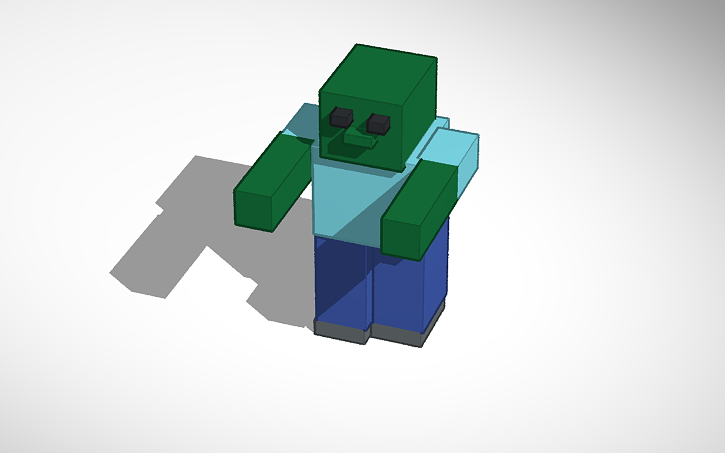 3D design minecraft zombie | Tinkercad