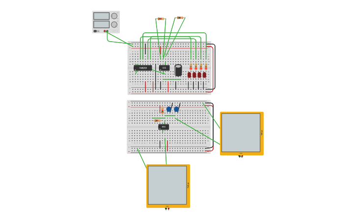 Circuit design 7493 - Tinkercad