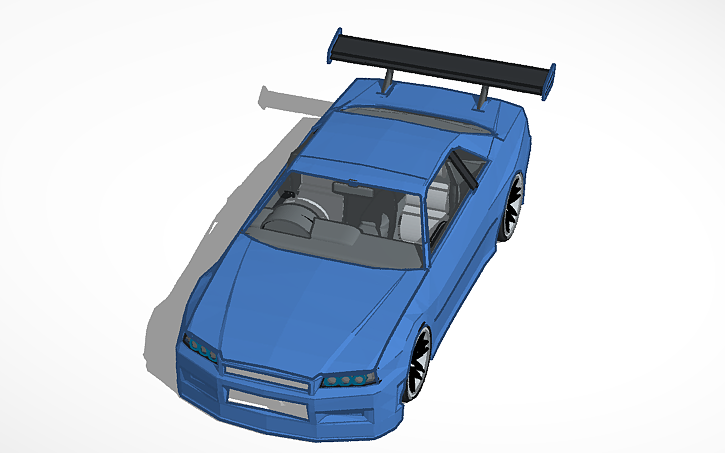3D design Nissan Skyline R34 - Tinkercad