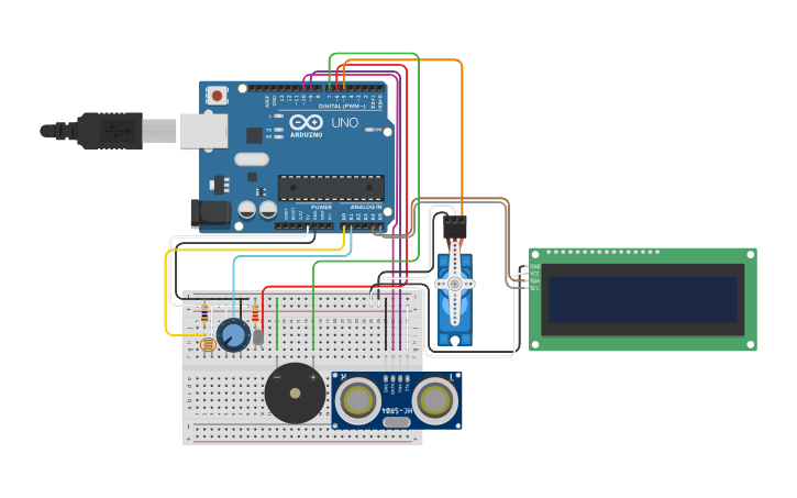 Circuit design Smart Lamp with Motion Detection - Tinkercad