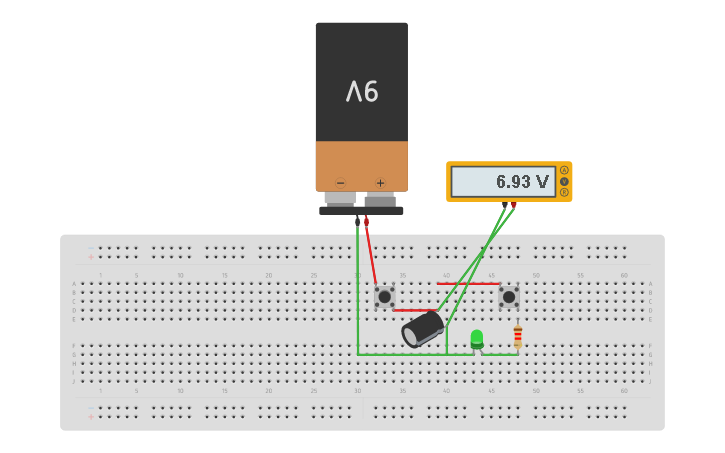 Circuit design Circuito RC - Tinkercad