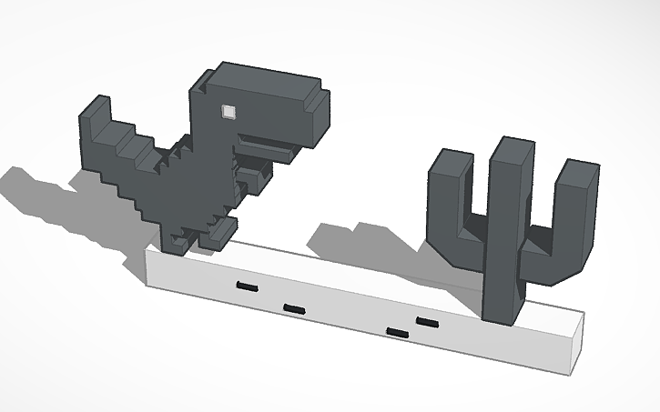 3D design Chrome dino runner (game) - Tinkercad