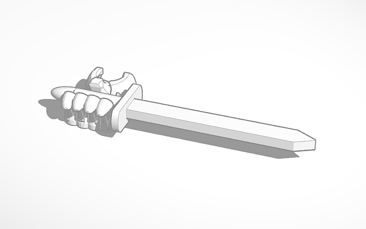 3D design mighty hand sword | Tinkercad