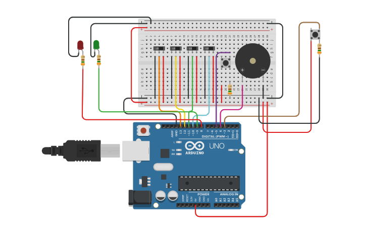 Circuit Design Door Lock Tinkercad