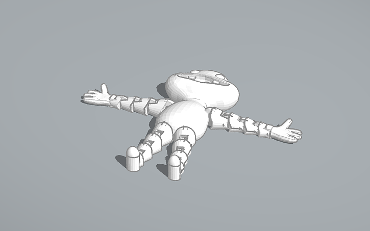 3D design articulated fricklet - Tinkercad