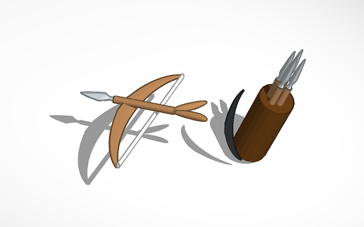 3D design Bow and arrow - Tinkercad