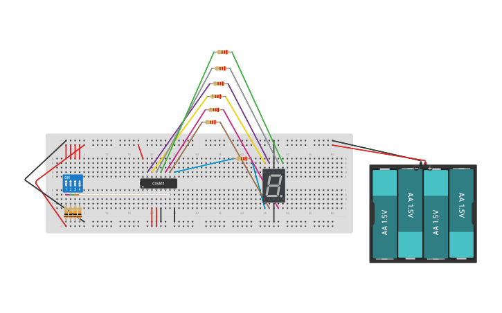 Circuit design BCD - Tinkercad