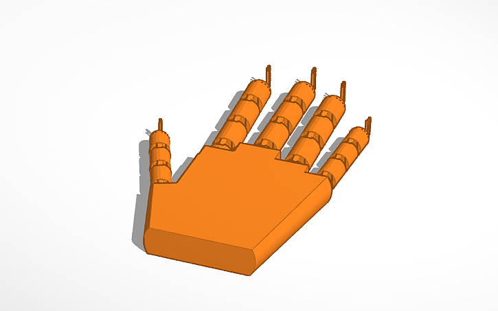 3D design hand structure (draft) | Tinkercad