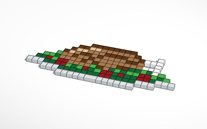 3D design Thanksgiving Dinner pixel art | Tinkercad