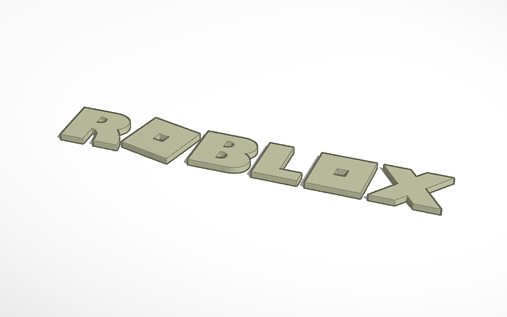 3D design Roblox logo - Tinkercad