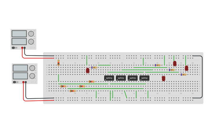 Circuit design LM741 - Tinkercad