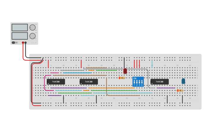Circuit design Full Adder - Tinkercad