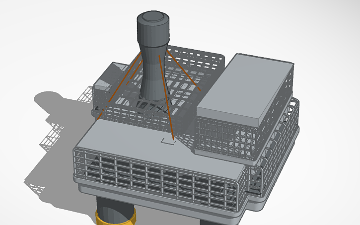 3D design oil rig - Tinkercad