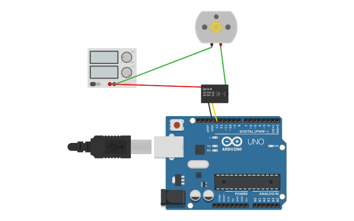 Circuit design relay - Tinkercad