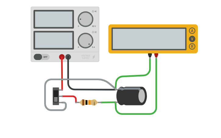 Circuit design RC Time Constant Demo - Tinkercad