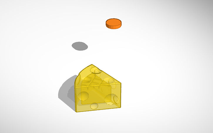 3D design Cheese Magnet - Tinkercad