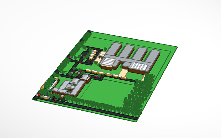 3D design 1950's School Complex | Tinkercad