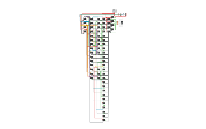 Circuit design [Relay] HEX to 7 segment decoder - Tinkercad