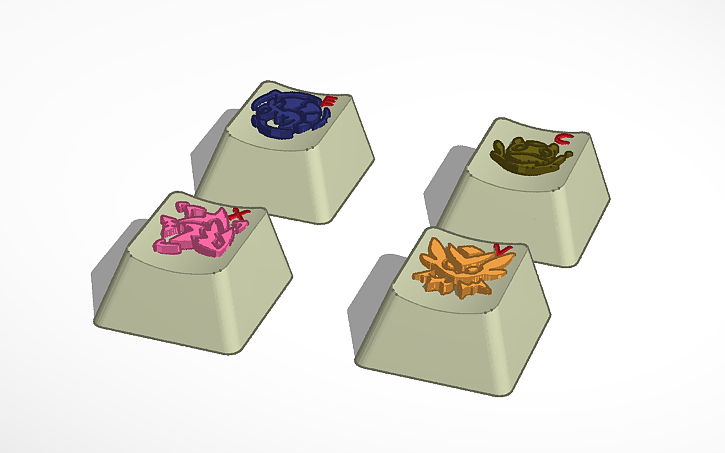 3D design Gekko valorant Keycaps - Tinkercad