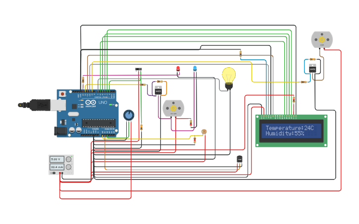 Circuit Design Humidity Light Temp Tinkercad