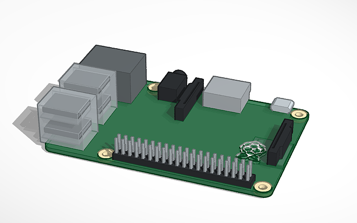 3D design raspberry mathys - Tinkercad