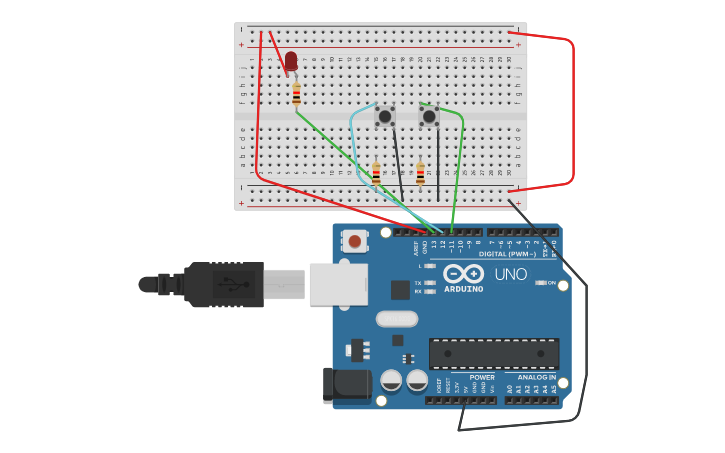 Circuit design EXOR GATE - Tinkercad