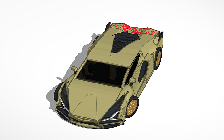 3D design Lamborghini Sian FKP 37 GTR - Tinkercad